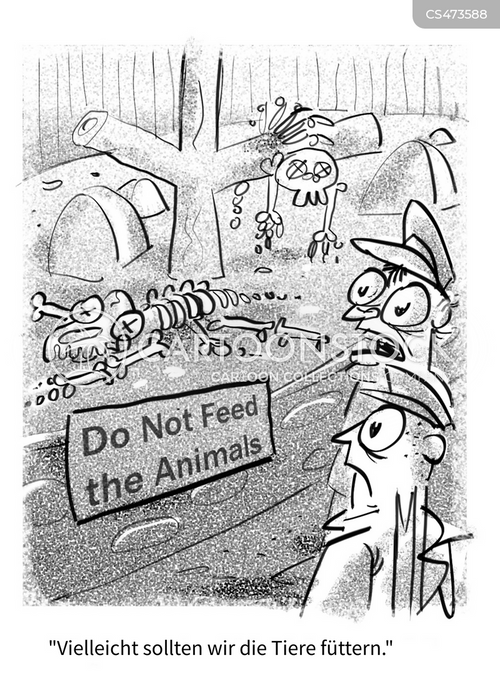 Cartoons und Karikaturen mit Tierfutter