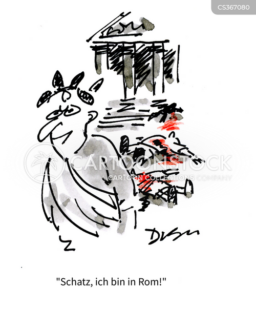Cartoons und Karikaturen mit Rom