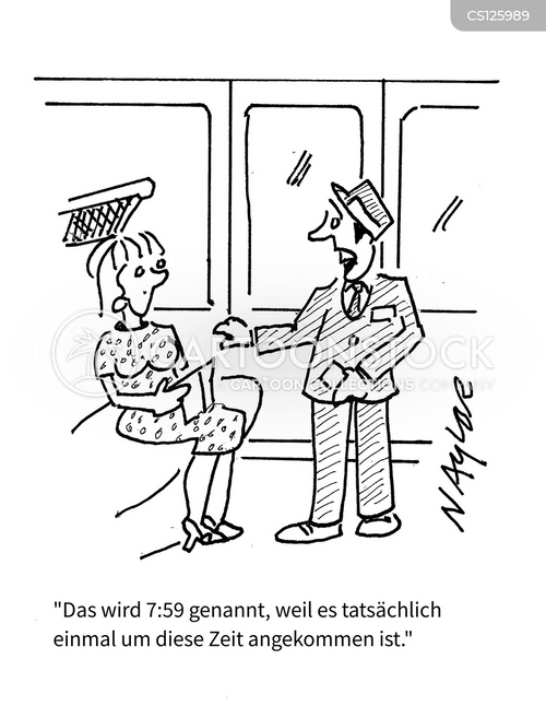 Cartoons und Karikaturen mit Zugzeiten