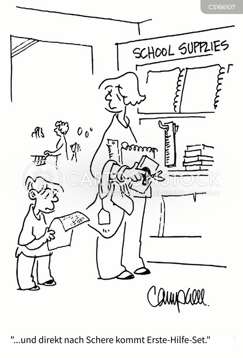 Cartoons und Karikaturen mit Erste Hilfe