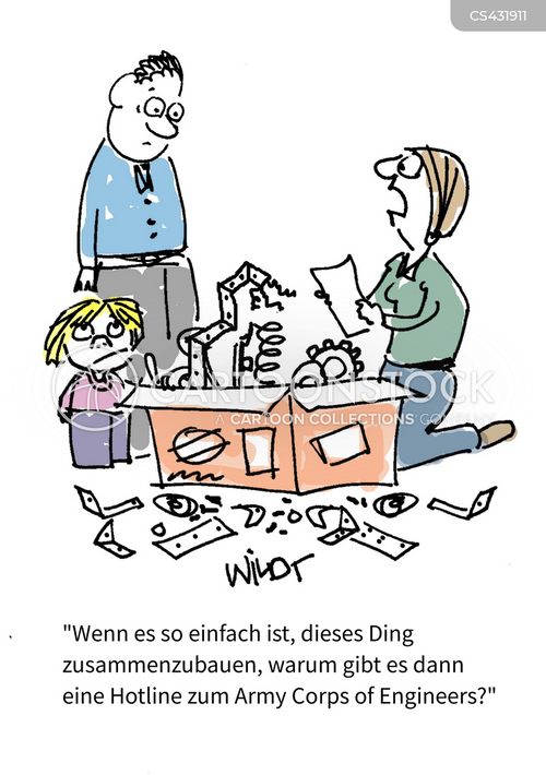 Cartoons und Karikaturen mit Einfache Montage